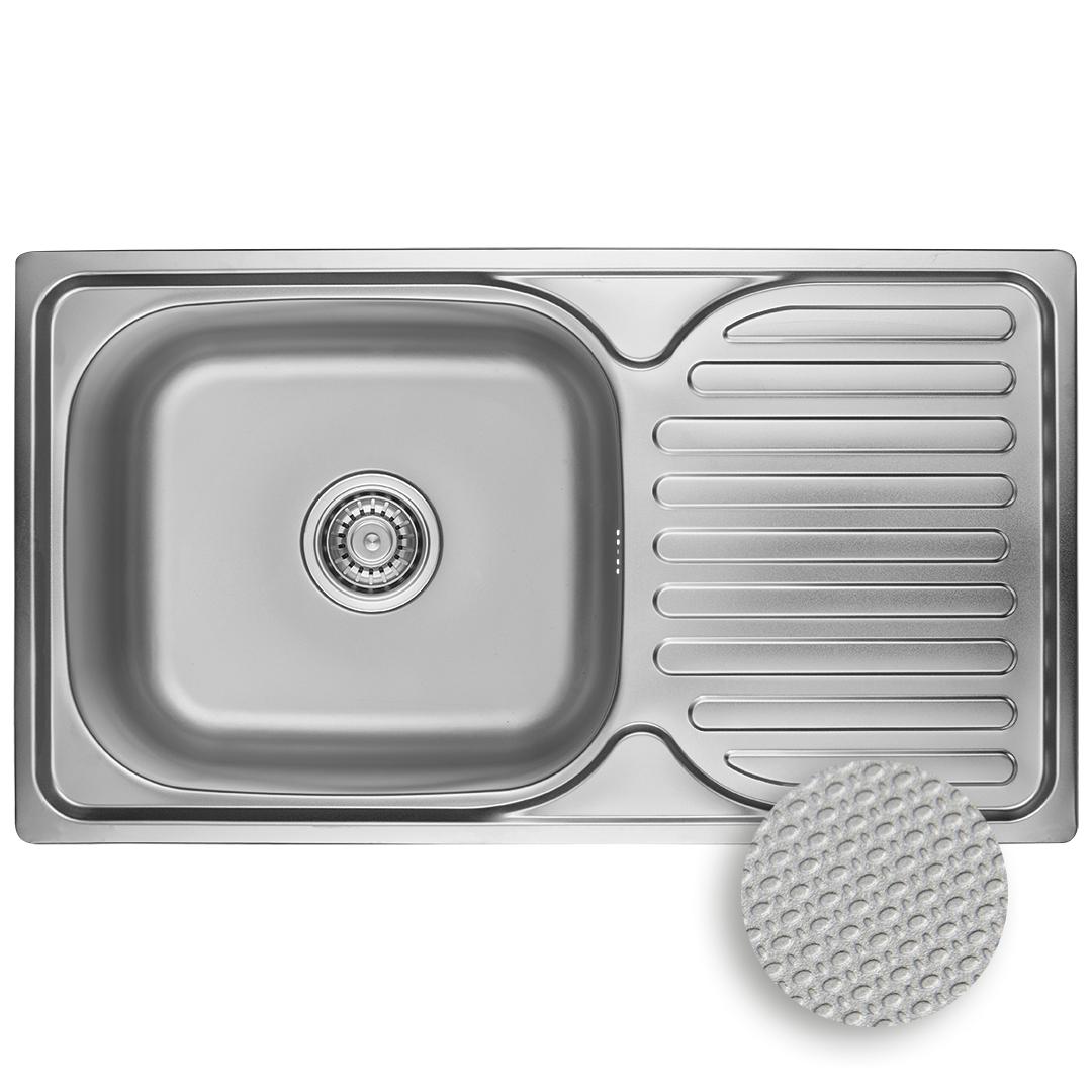 ORION 1-bowl steel inset sink with drainer | Kuchinox